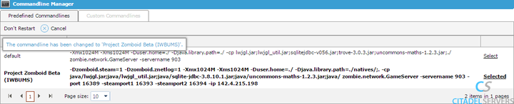 Updating Project Zomboid Server to IWBUMS - Citadel Servers Wiki