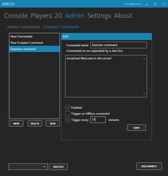 Ark Survival Evolved RCON Server Tool - ARKON server administration ...